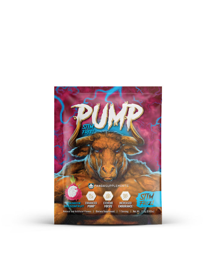ALL NEW! PUMP NON STIM PRE | SAMPLE PACK (Rainbow Dragonfruit) - 3 Sam – Panda Supps