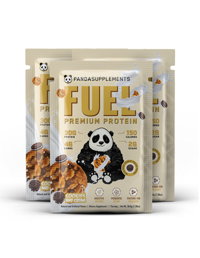 FUEL Premium Protein (Cookies and Cream) - 3 Sample Pack – Panda Supps