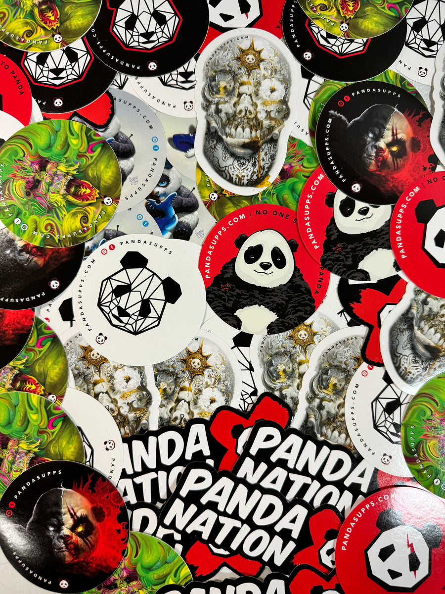 Panda Sticker Pack (Picked at Random) 10 Stickers – Panda Supps