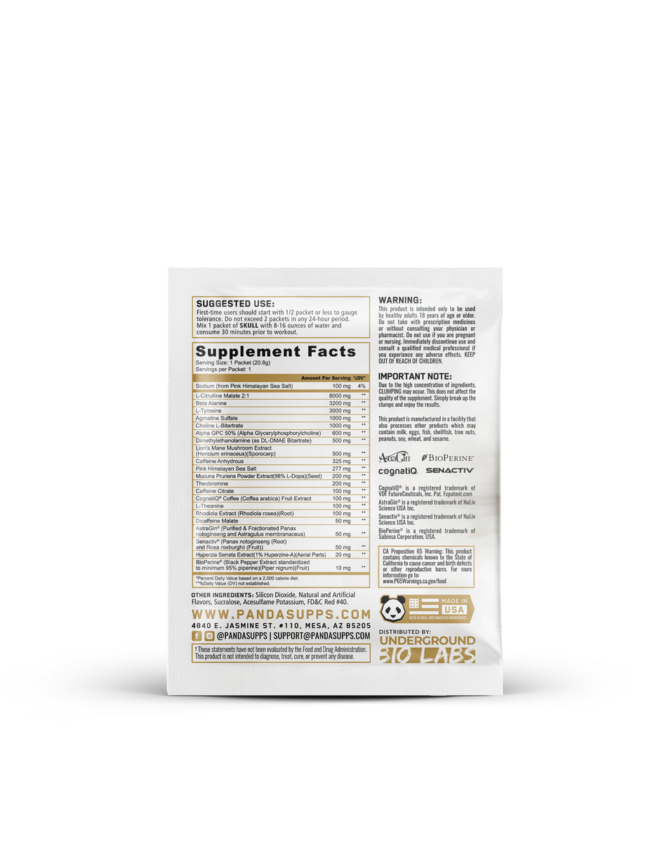 SKULL Pre Workout | SAMPLE PACK (Skull Crusher) Dragonfruit Watermelon ...